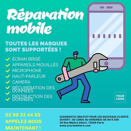 Modèles pour ateliers de réparation mobiles