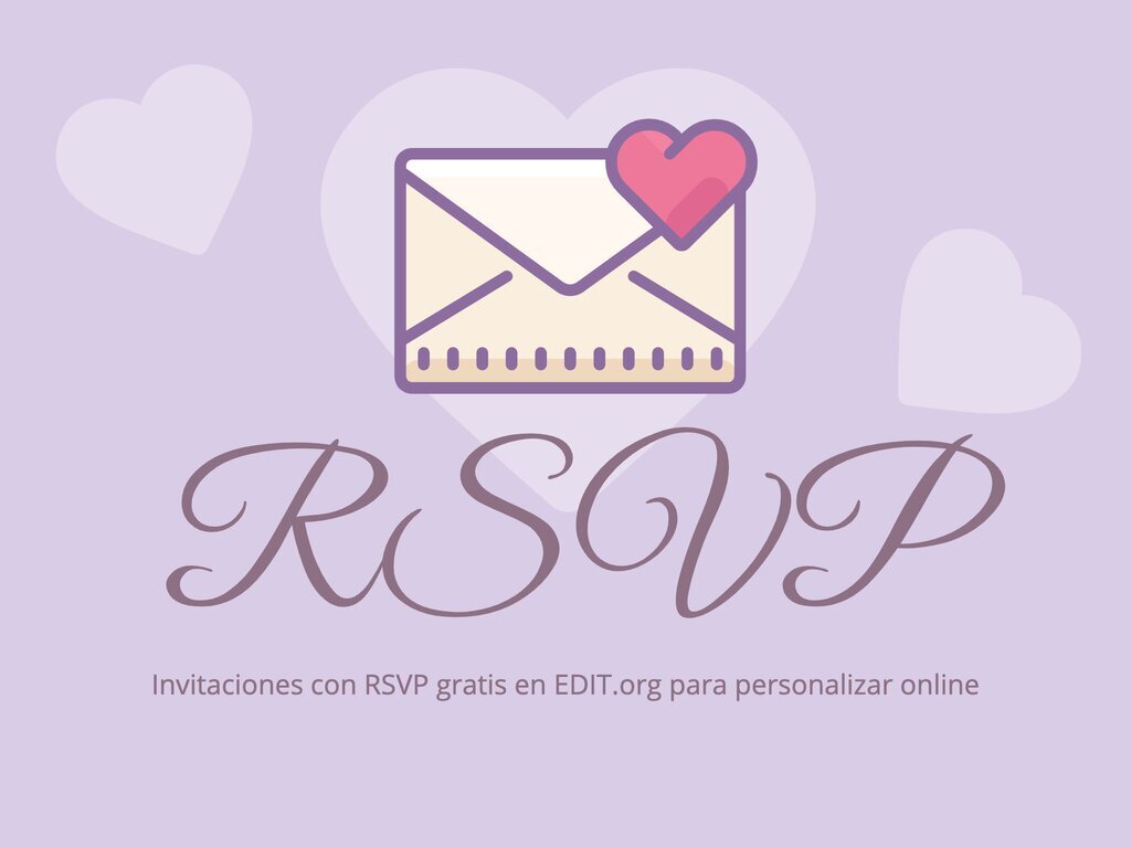 Crea Tarjetas RSVP con plantillas editables online