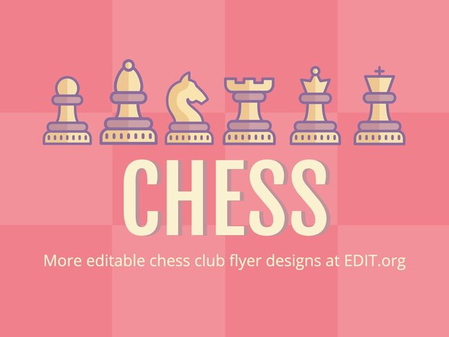 Editable Chess poster & banner templates