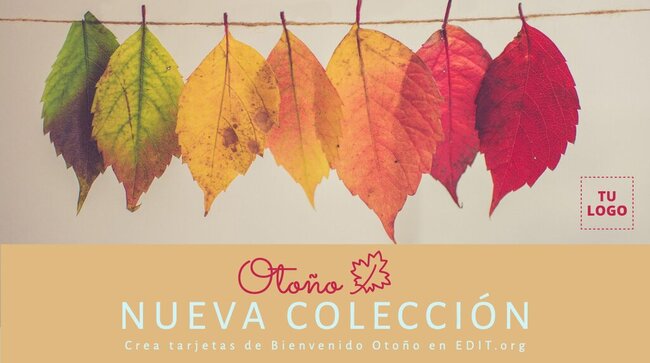 Tarjetas de Otoño gratis para editar