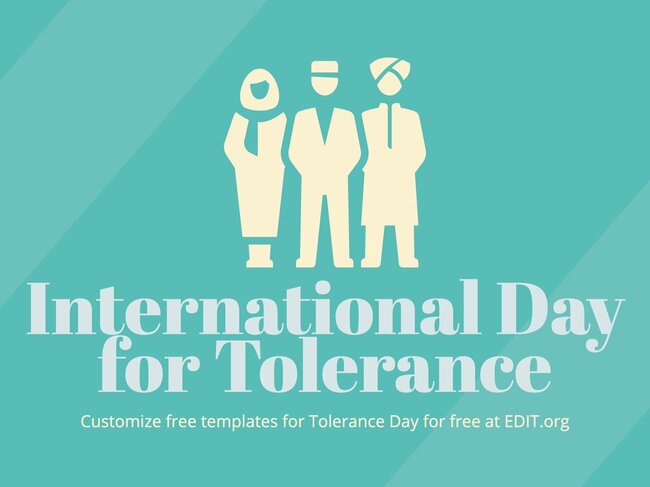 International Day for Tolerance Poster Templates