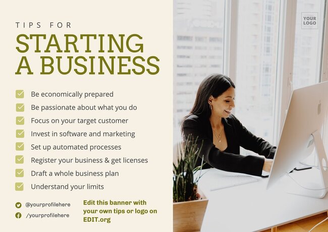 Templates with tips for small businesses