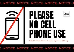 Create 'No Cell Phone Use' signs online