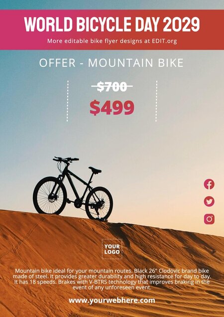 Free Bike Shop flyer templates