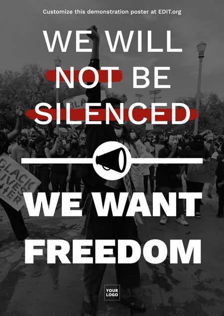 Protest poster designs to customize online