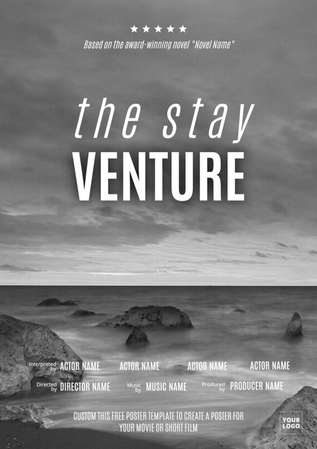 Movie poster templates editable online