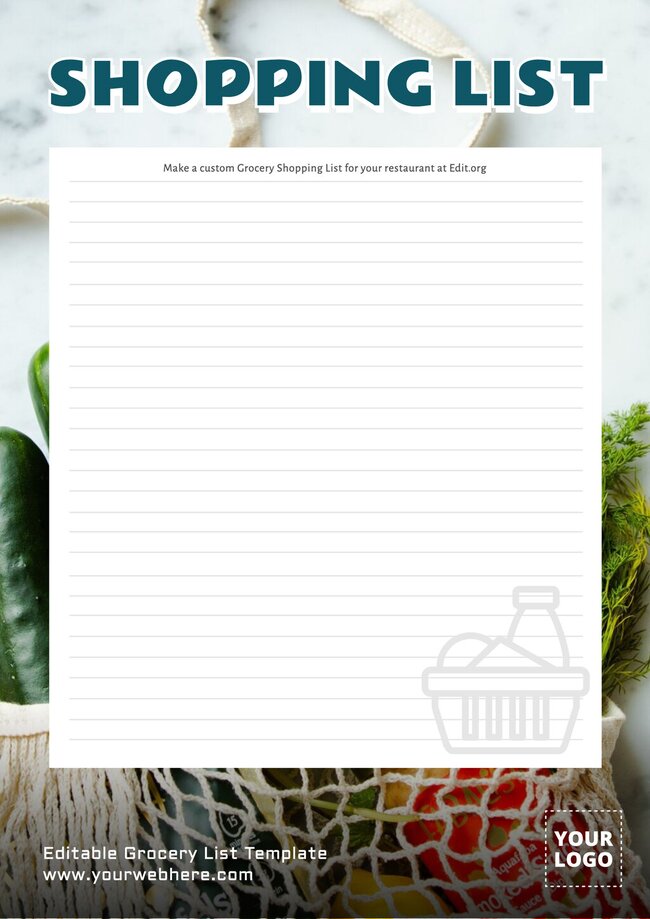 Free Printable Grocery List Templates