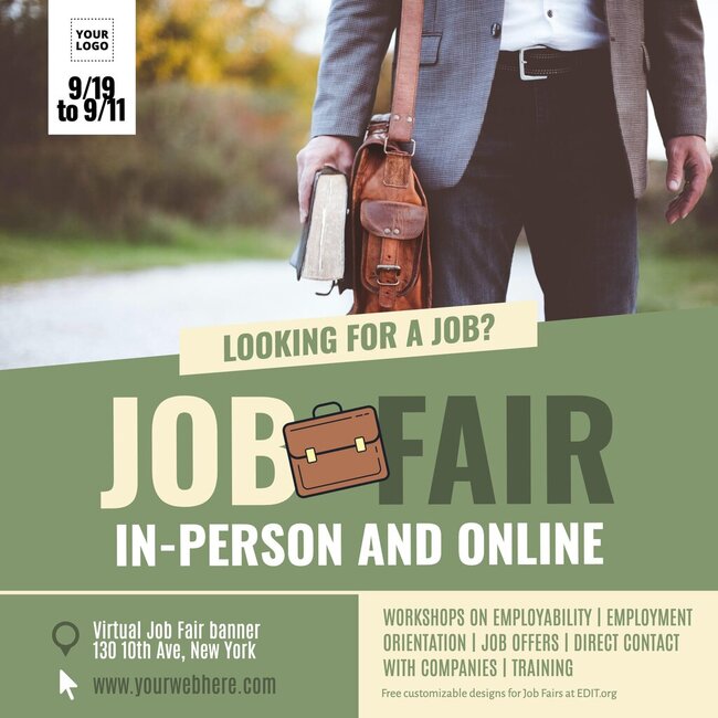 Create a Job Fair Flyer with Editable Templates