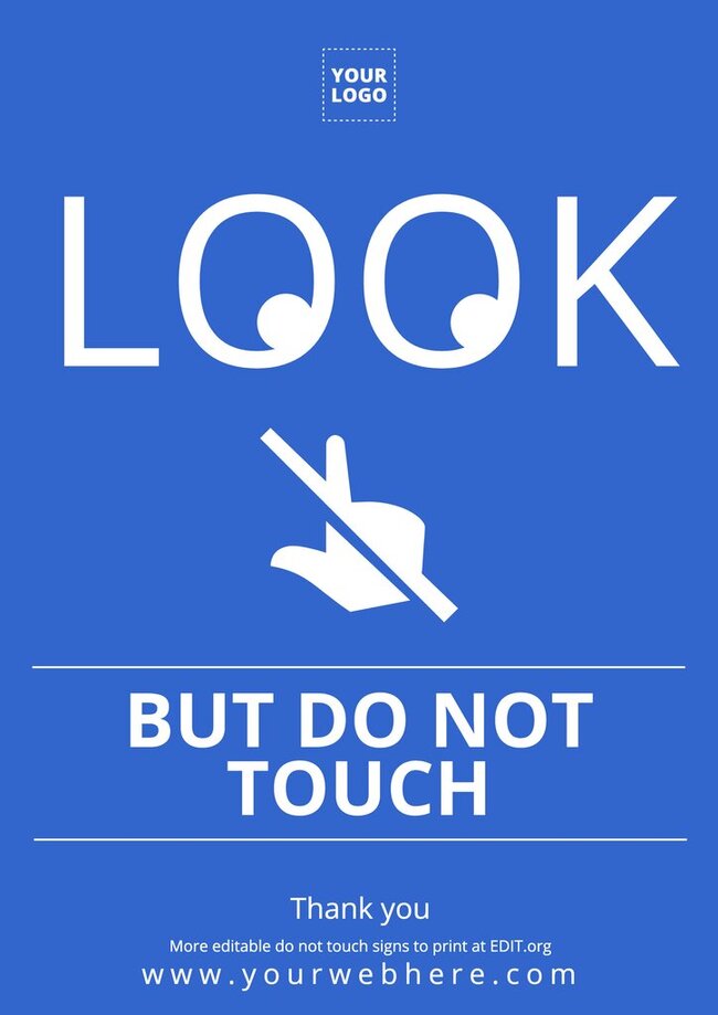 Edit a Do Not Touch sign online