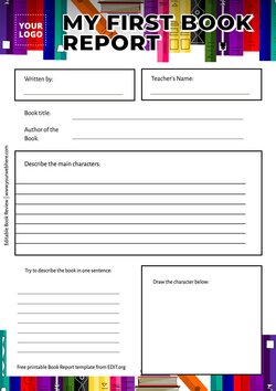 Free Book Report Templates to Customize