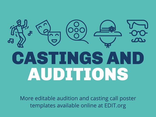 Free templates for casting and audition posters and flyers