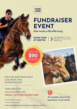 Editable Horse Riding Flyer Templates