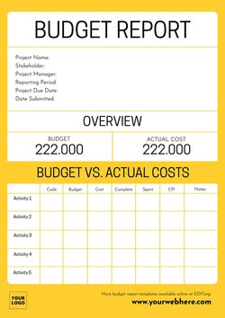 Editable report templates