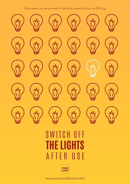 Customize energy conservation poster templates