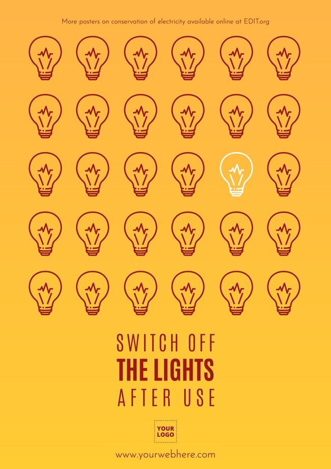 Customize energy conservation poster templates