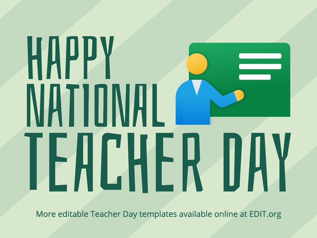 Printable Teachers' Day card templates