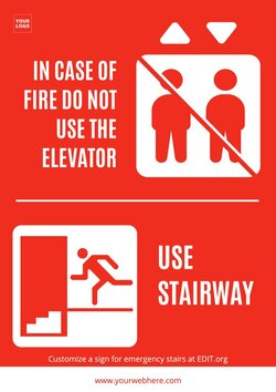 Editable templates for stairway signage