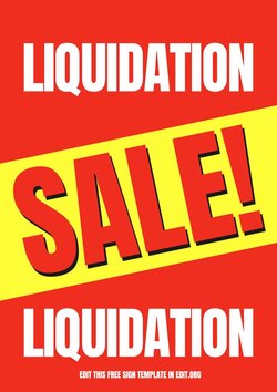 Closing and liquidation signs for your business
