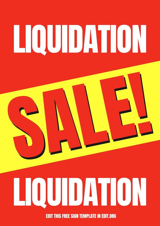 Closing and liquidation signs for your business