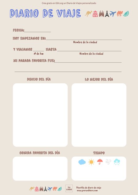 Crea Fichas de Diario de Viaje con plantillas