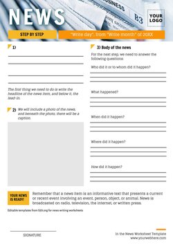 In the News Worksheets for Students