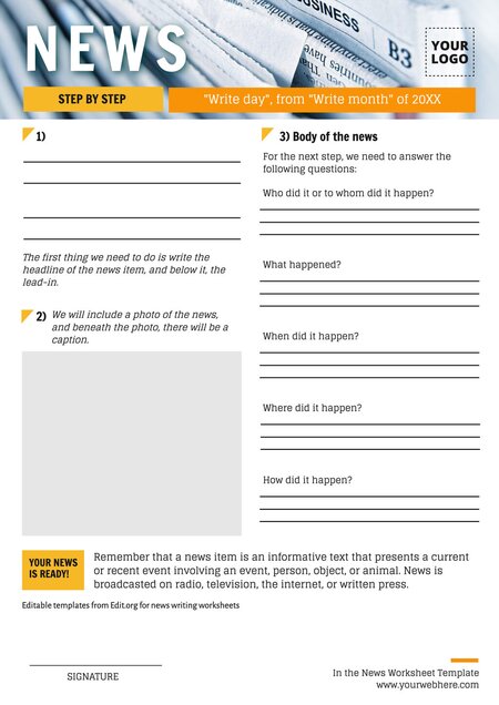 In the News Worksheets for Students