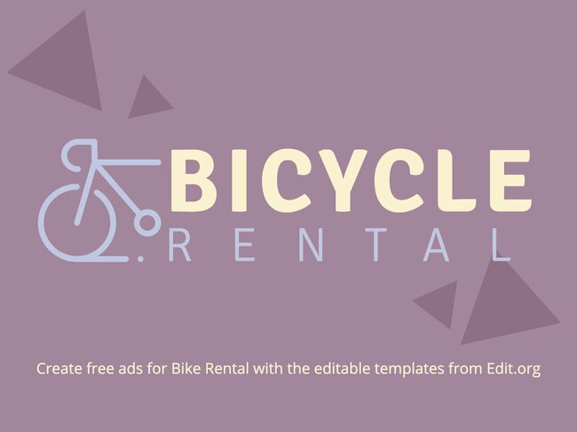 Printable Bike Rental Poster Templates