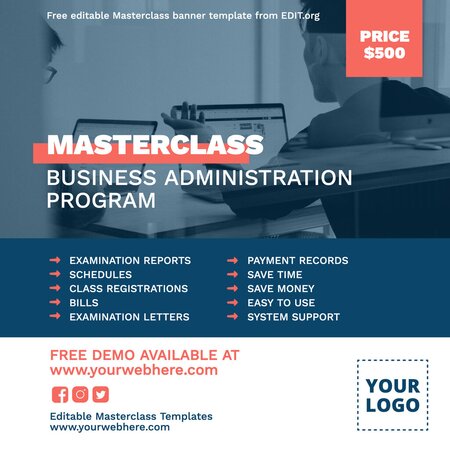 Create Masterclass Flyer Templates Online