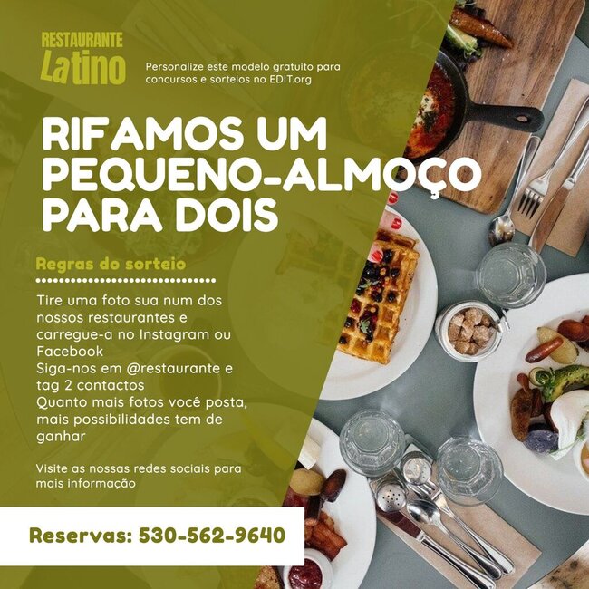 Modelos para sorteio editáveis online grátis