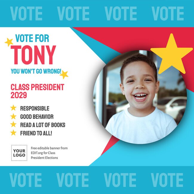 Free Student Council & Class President posters