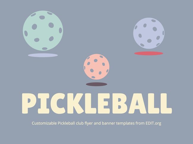 Editable Pickleball Flyer Templates