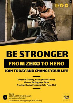 Free Boxing Flyers to Edit Online
