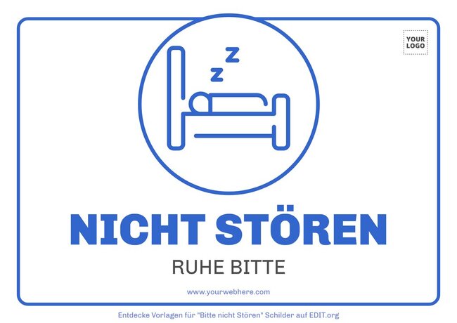 Editierbare Bitte nicht stören Schilder