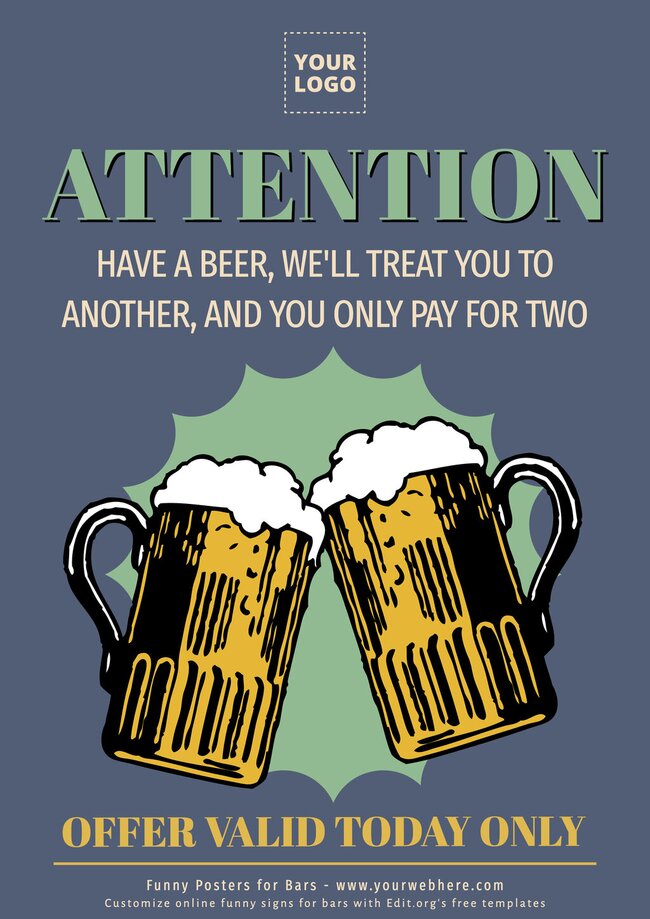 Creative Funny Bar Signs to Customize Online