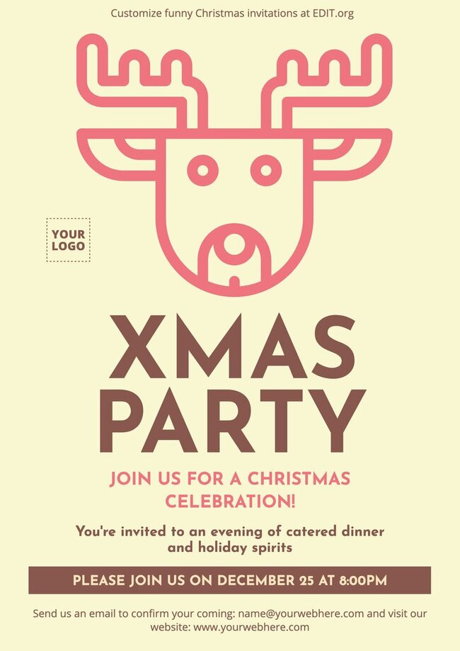 Christmas party invitation templates to edit online
