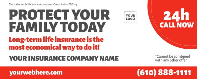 Create a life insurance banner for free