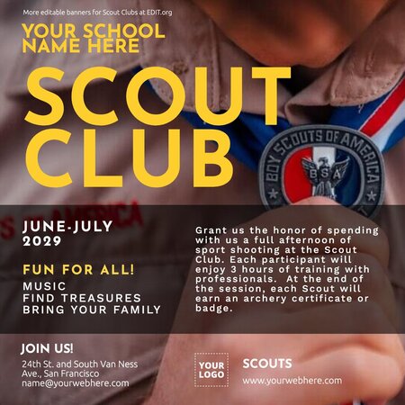 Editable Scouts Flyer Templates