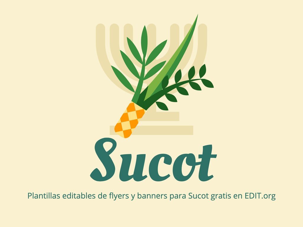 Flyers de Sucot editables online