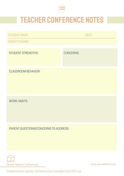 Free printable parent-teacher conference forms
