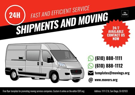 Editable Transportation and Moving Companies' Ad Templates