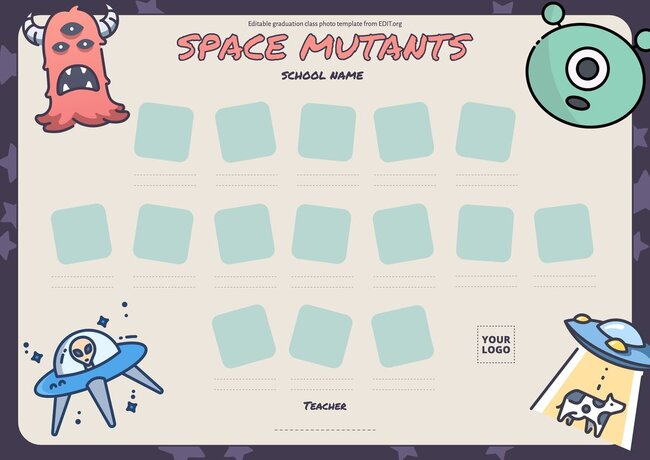 Customize free school class photo templates