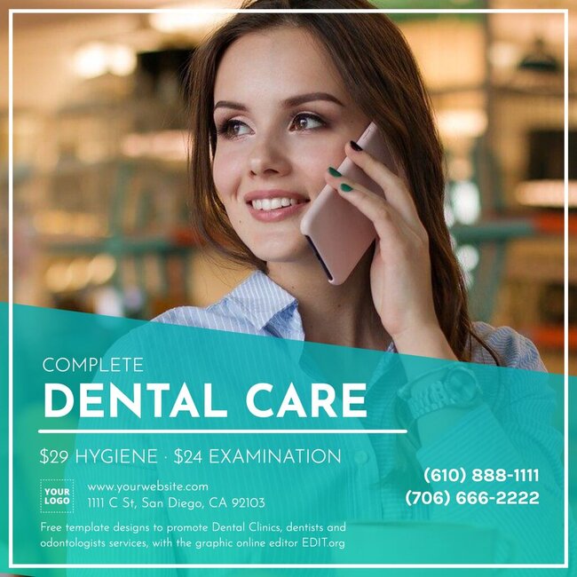 Editable Dental Clinics Design Templates