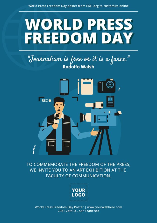 Editable World Press Freedom Day Banners