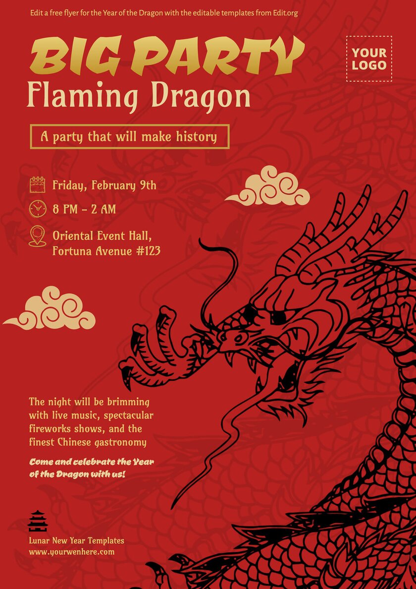 Free Lunar New Year Custom Templates