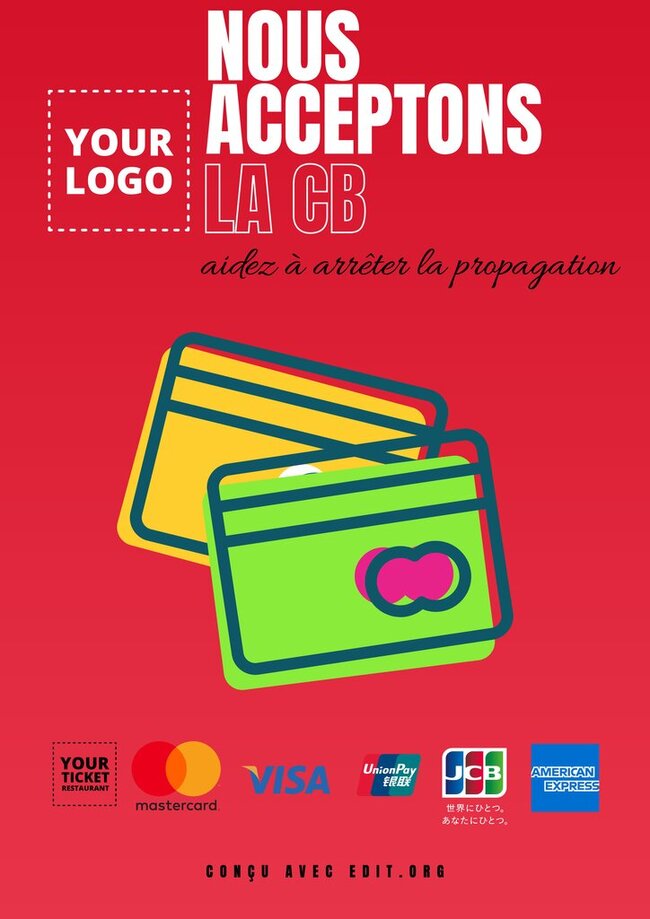 Modèles de panneaux de paiement personnalisés à imprimer