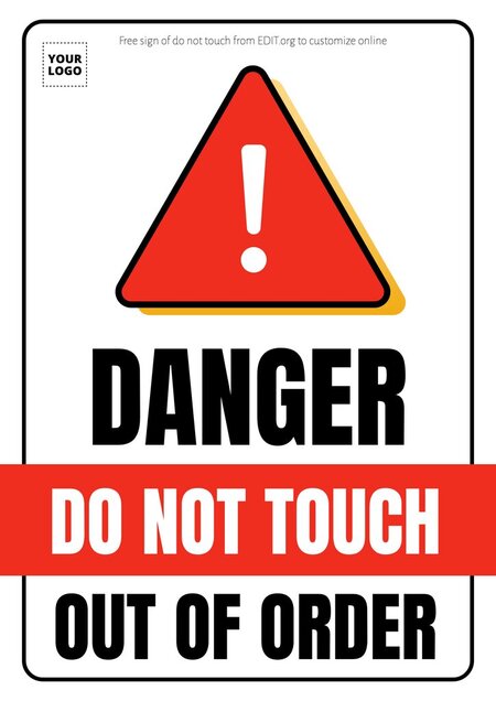 Edit a Do Not Touch sign online