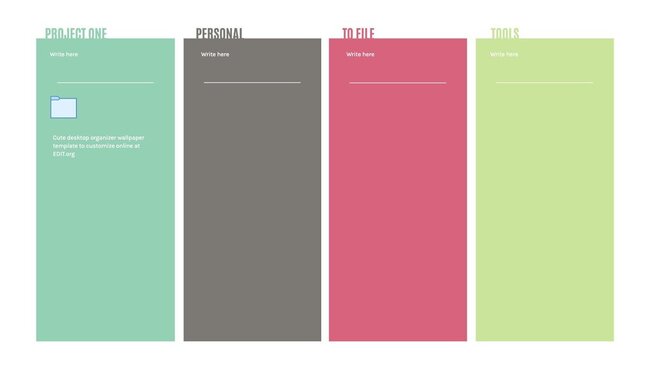 Edit online custom Desktop organizer wallpapers