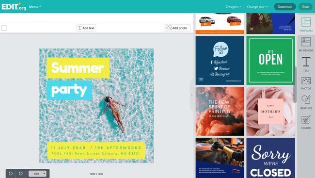 Free templates for Facebook Posts
