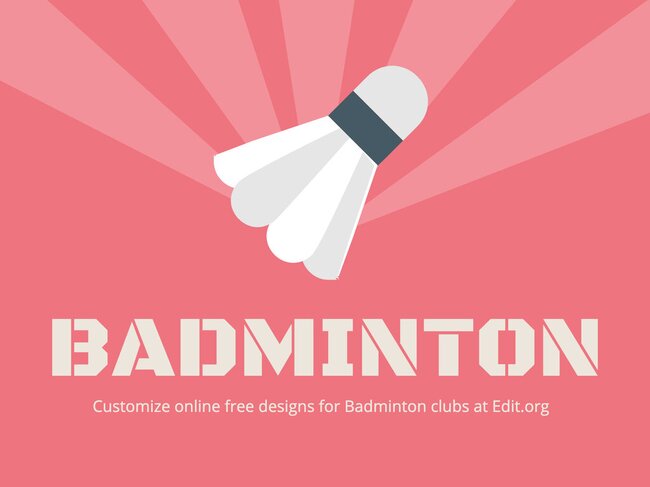 Free Badminton Club Poster Templates