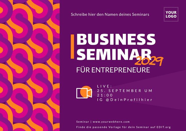 Kostenlose Seminar-Flyer-Vorlagen zum Anpassen